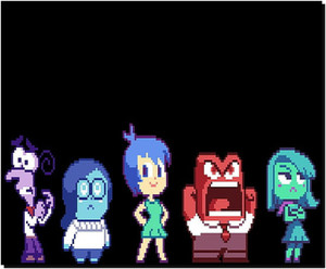 SKY DOT pixel-art-pixels-inside-out-joy Non Slip Base Mousepad - SKY ...