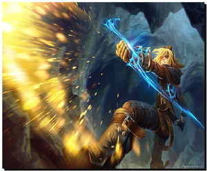 SKY DOT league of legends video games ezreal fantasy art Non Slip Base ...