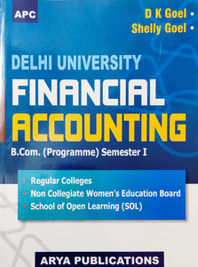 Delhi University Financial Accounting B.Com. (Programme) Semester 1 ...