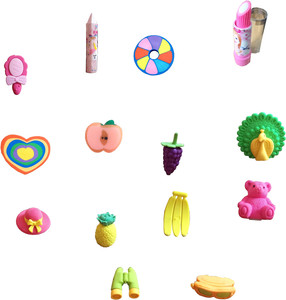 Flipkart.com | ToyVTX Pack of 14 Small Fancy Erasers of Different ...