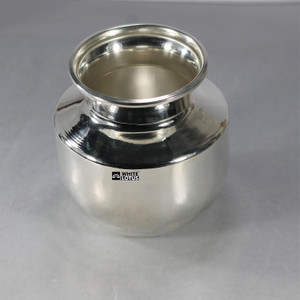 Flipkart.com | WHITE LOTUS Plain Kalash (Big) Silver Plated Kalash