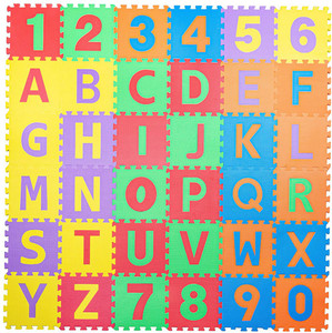 Pancikaa 6 Pieces Mini Puzzle Foam Mat for Kids, Interlocking Learning ...