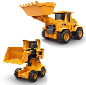 Toyme Friction Power 2 in 1 Bulldozer Convert Transformer for Kids ...