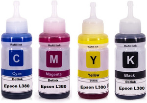 Refill Ink L380 Dye Ink Compatible EcoTank Inkjet Printer L130, L110 ...