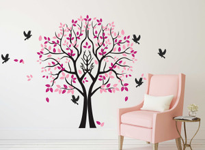 Wallzone Tree Medium Vinyl Wallstickers (115 cm x 80 cm) Price in India ...