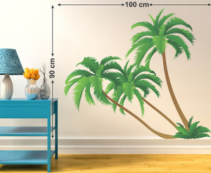 Wallzone Coconut Tree Medium Vinyl Wallstickers (100 cm x 90 cm) Price ...