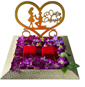 THE BRIDE MADE Engagement ring platter Wood Decorative Platter Price in ...