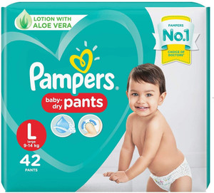 Pampers All round Protection Pants, Large size baby diapers L-42 Count ...
