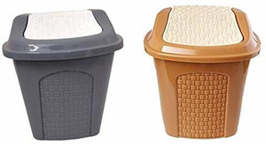 CSM Small Desk Dustbin/Table Dustbin with Attached lid. Plastic Dustbin ...