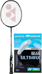 YONEX Muscle Power 55 Light Racquet With BG 66 Ultimax String & 1Grip ...