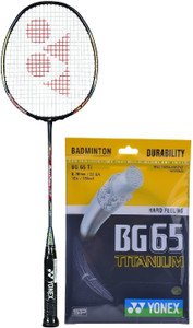 YONEX Muscle Power 55 Light Racquet With BG 65 Titanium String & 1Grip ...