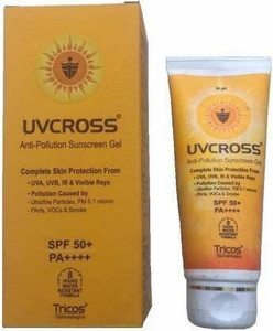UVCROSS Sunscreen - SPF 50 PA++++ ANTI-POLLUTION SUNSCREEN GEL - Price ...