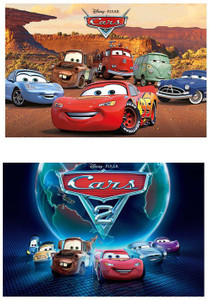 Cartoon Car Sticker Poster Combo|Cars Toons|Poster for Room/Dorms ...