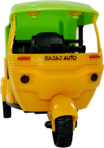 DSMS Auto Rickshaw Diecast Plastic Toy Car with Pull Back Action ...