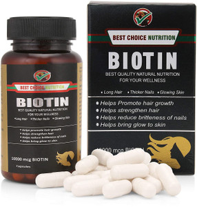 BEST CHOICE NUTRITION High Potency Biotin 10000mcg Maximum Strength ...