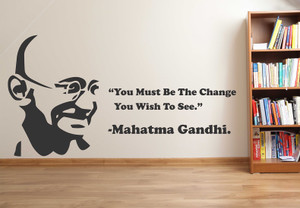WALLSTICK 60 cm Mahatma Gandhi Quotes Removable Sticker Price in India ...