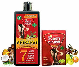 Kesh NIKHAR Amla Reetha Shikakai Shampoo 500Ml + Hair Soap 100 GM Price ...