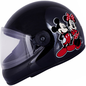 Western Era Stylish Mickey Minnie Sticker Full Face Helmet for Kids ...