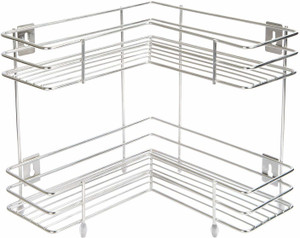 Bold and Wide Utensil Kitchen Rack Steel Stainless Steel 2 Layer L ...