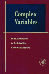 Complex Variables Buy Complex Variables By Antimirov M Ya At Low Price