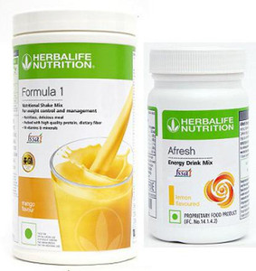 Herbalife Nutrition FORMULA 1 MANGO + AFRESH LEMON Energy Drink Price ...