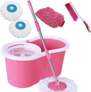 V-MOP Classic Magic Dry Bucket Mop - 360 Degree Self Spin Wringing With ...