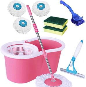 V-MOP Classic Magic Bucket Mop - Dry Cleaning Spin Floor Mop for Home ...
