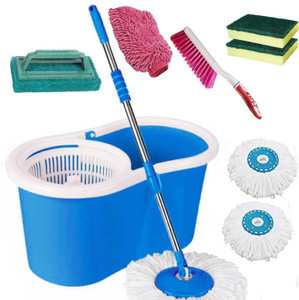 V-MOP Classic Magic Dry Bucket Mop - 360 Degree Self Spin Cleaning Mop ...