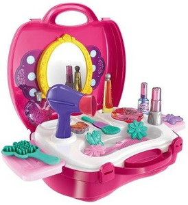 MEZIRE Girls Dream Fashion Beauty Makeup Suitcase Vanity Role Play Toy ...