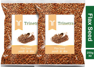 Trinetra Best Quality Raw Alsi (Flaxseed)-250gm (Pack Of 2) Brown Flax ...