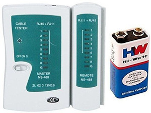 ATEKT RJ11 RJ45 Network LAN Cable Tester battery 9 volt pack of 1 ...