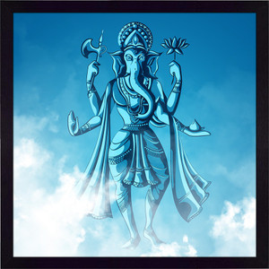 Ritwika's Abstract Wall Art Of Ganpati Bappa With Frame for Home and ...