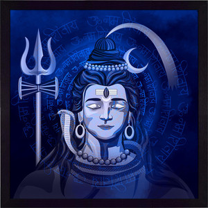Ritwika's Abstract Wall Art Of Mahadev With Frame for Home and Office ...