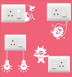 Impression Wall 25 cm Switch Board Sticker Self Adhesive Sticker Price ...