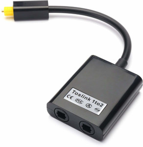 LipiWorld Black Digital Optical Audio Splitter 1 Male in 2 Female Out ...