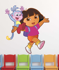 Littlebuds 65 cm Dora & Bujji Large Vinyl Wallsticker Removable Sticker ...