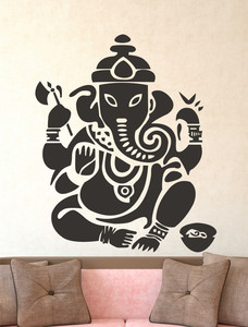 Tuffuk 60 cm Lord Ganesh | Wall Stickers | PVC Vinyl | Non-Reusable ...