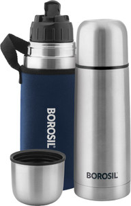 BOROSIL Thermo Vacuum Insulated 350ml Bottle with Bag, 24 hrs Hot and ...