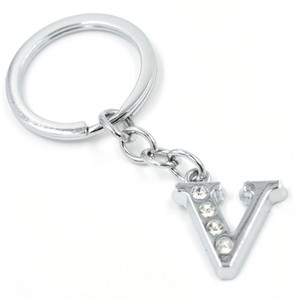 AFH Stylish Letter V Simple Alphabet Key Ring Key Chain Key Chain Price ...