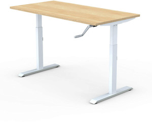 Ergo You Manual Height Adjustable Engineered Wood Office Table Price in ...