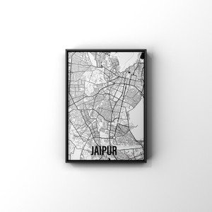 Jaipur City Map Poster A3 Size Premium glossy Finish with Frame Paper ...