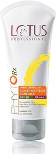 Lotus Herbals Professional Sunscreen - SPF 50 PA+++ Phytorx Whitening ...