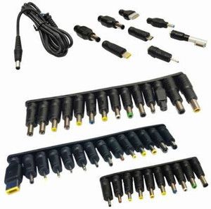 Wechip Universal DC Pin Kit 5.5x2.1mm female to Multi-Type Male Jack ...