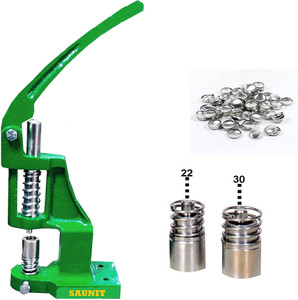 saunit Fabric button making machine with 2 steel dyes & 1500 Shells ...