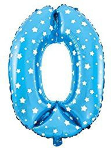 Flipkart.com | MoohH Printed Blue Number Foil Balloon (Number 0,Blue ...