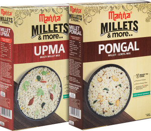 Manna Instant Millet Breakfast - Combo Pack of 2 - Ready to Cook Millet ...