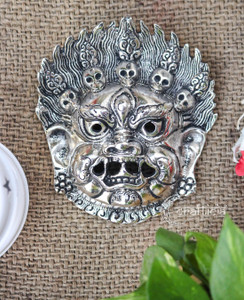 Paheli Craft Nazar Battu Evil Eye Protector - Mahakal Silver Face Mask ...