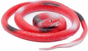 HREYANSH COLLECTION Realistic Rubber Snake Toy 35 Inch Long Cobra - Red ...