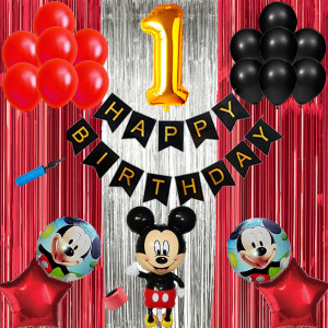 Shopperskart 1st/First Happy birthday Micky Mouse theme Combo Pack kit ...