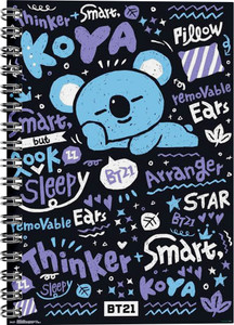 MG Brand BTS BT21 BANGTAN BOYS Kpop Spiral Bounded Rulled Notebook ...